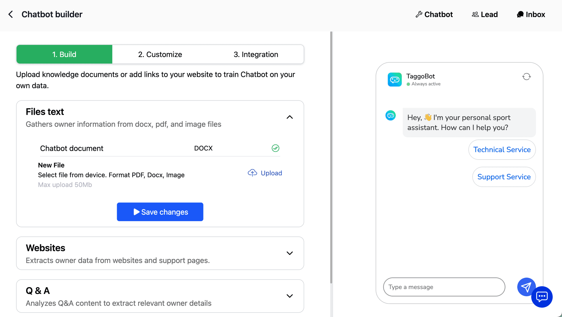 AI Chatbot Solutions | TaggoAI